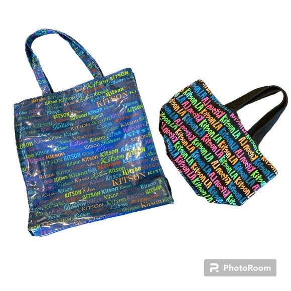 kitson | Bags | Euc Kitson Los Angeles Bundle Shopping Tote And Mini ...